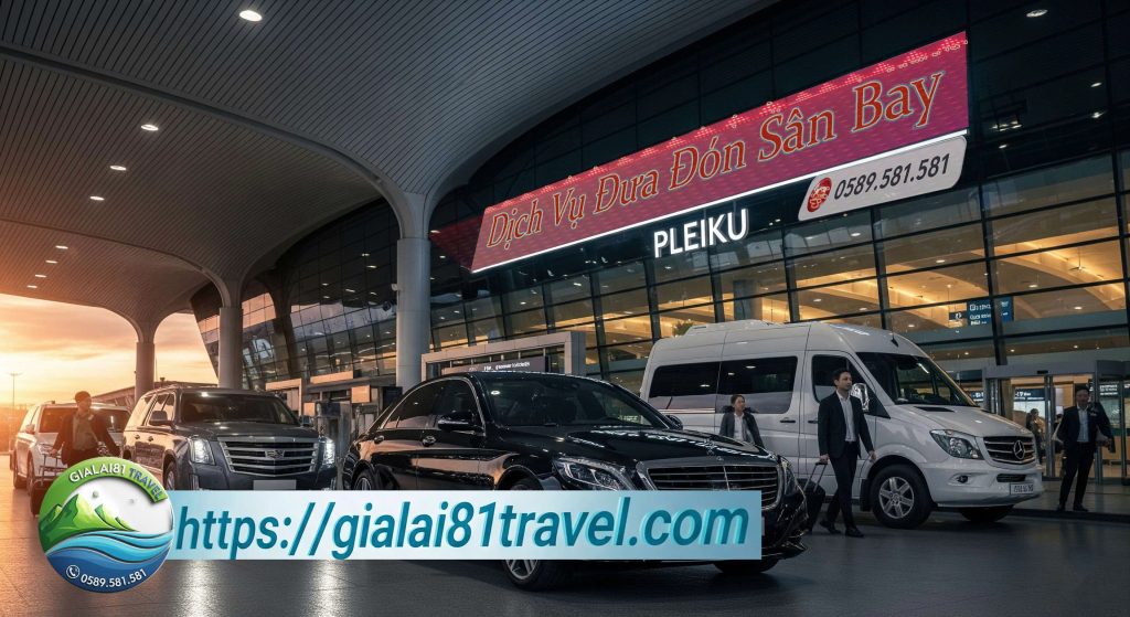 Taxi sân bay Pleiku – Bảng giá & đặt xe 24/7 | Xe 4–7–16 chỗ